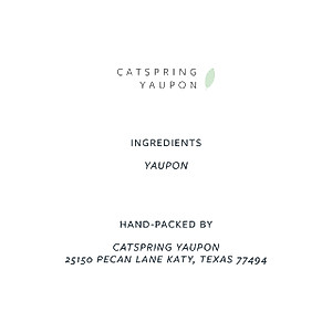 CatSpring Yaupon Marfa Dark Roast Black Yaupon Tea, Naturally Caffeinated and Sustainable Texas Tea, Individually Packed Herbal Teabags, 16 Bags per Tea Box
