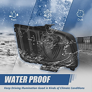 Auto Dynasty Factory Style Halogen Headlights Assembly Compatible with Ford Mustang Pony 5th Gen 2005-2009, Driver and Passenger Side, Smoked Lens Clear Corner