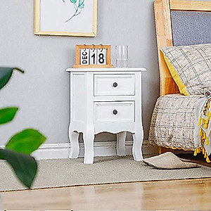 SJYDQ Nightstand Drawer Organizer Storage Cabinet Bedside Table Bedroom Furniture Woode Nordic White Bedside Table Solid Wood