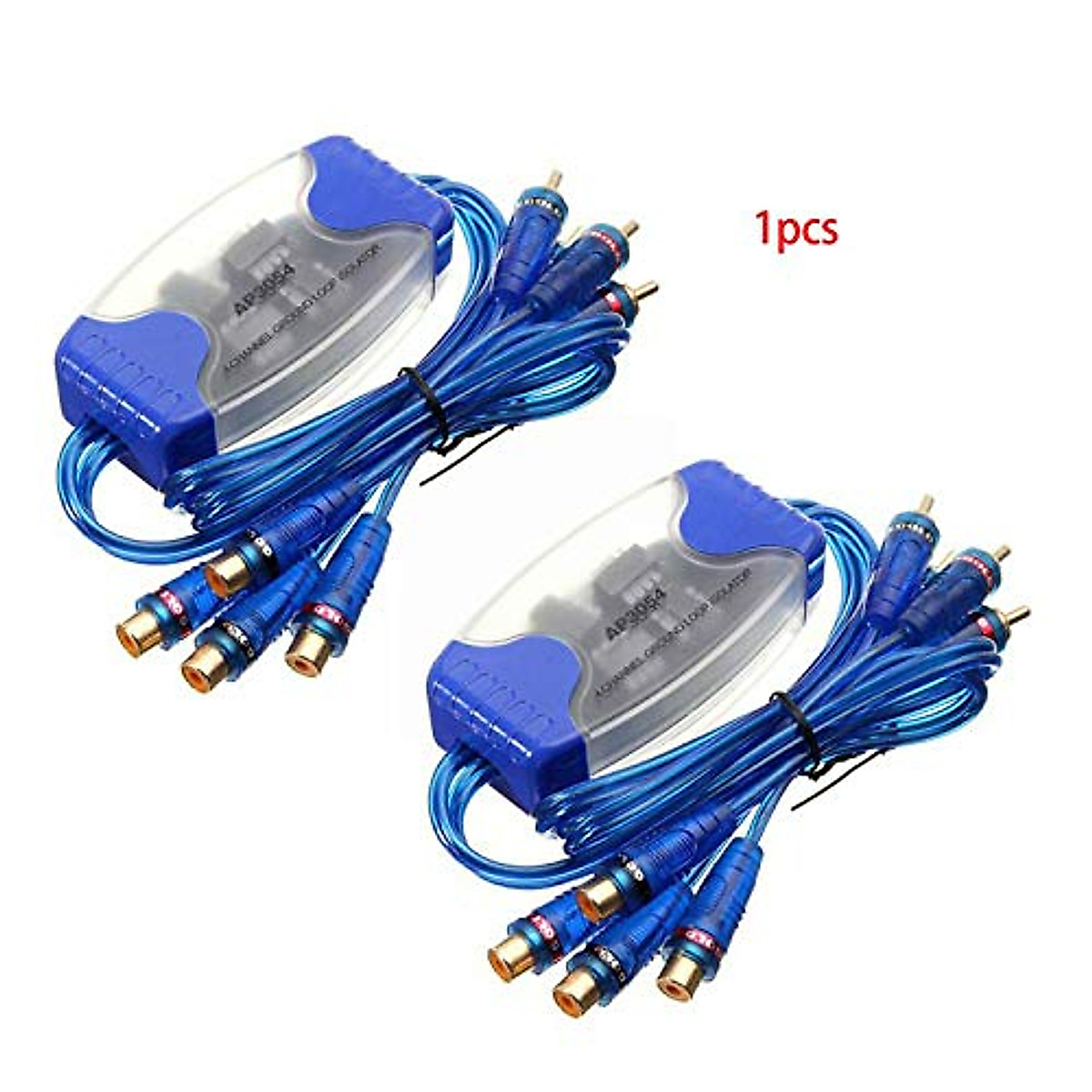 FAMKIT 4-Channel Ground Loop Isolator for Clear Car & Home Audio