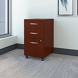 Bush Business Furniture Series C 3 Drawer Mobile File Cabinet in Mahogany