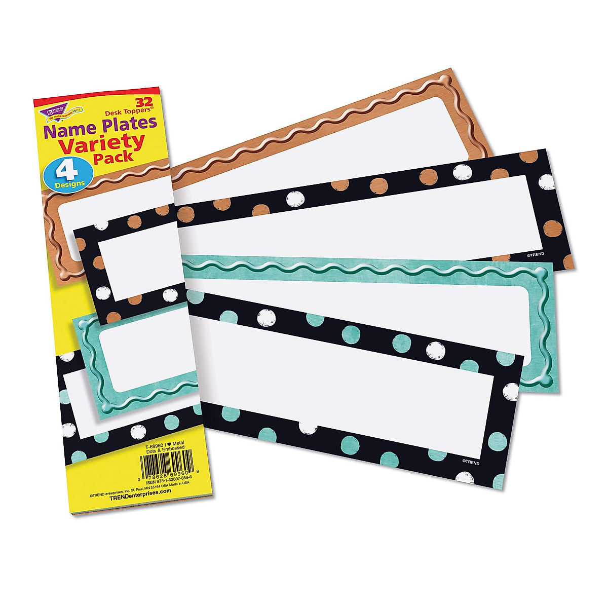 I ♥ Metal Dots & Embossed Name Plates Variety Pack, 32 Count