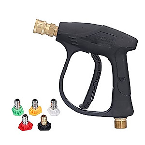 1/4in M22 High Pressure Washer Guns with 5 Nozzles Spray Hose Cleaner 3000PSI for Household