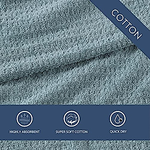 Tommy Bahama- Washcloth Set, Highly Absorbent Cotton Bathroom Decor, Low Linting & Fade Resistant (Northern Pacific Turquoise, 12 Piece)