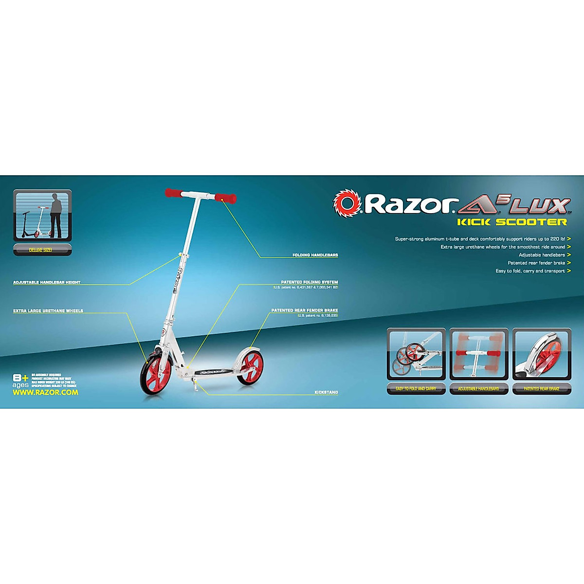 Razor A5 Lux Scooter - Red