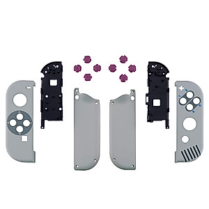 eXtremeRate DIY Replacement Shell Button for Nintendo Switch & Switch OLED, Classic 1989 GB DMG-01 Style Soft Touch Housing with ABXY Direction Button for Joycon Controller- Console Shell NOT Included