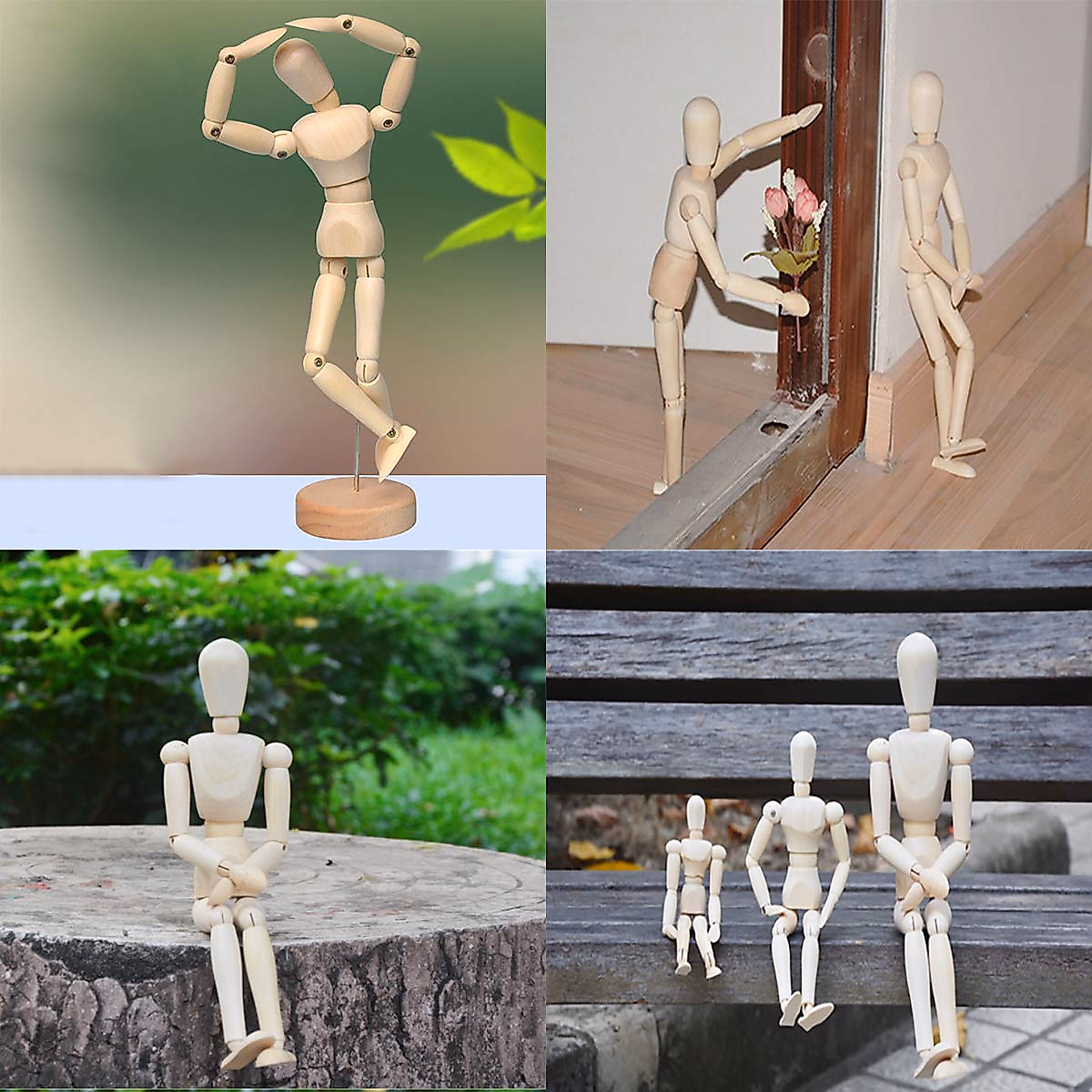 Artist Wooden Manikin Mannequin Sketching Lay Figure Drawing Model Aid Human Figure Artist Draw Painting Model Mannequin Jointed Doll for Art Drawing Human Figures
