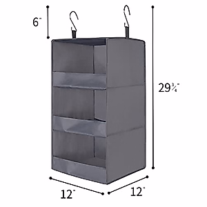 GRANNY SAYS Bundle of 2-Pack Hanging Shelves for Organizing & 1-Pack Hanging Closet Organizer