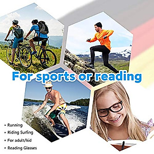 SITREMEN 4 Pcs Premium Glasses Straps, Adjustable Sports Sunglasses String Holder for Men Women Kids, Eyeglasses Holder Around Neck, Eyewear Retainer Cord Chains Lanyards