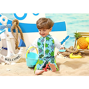 BesserBay Baby Girls Cute Tortoise Blue Swimwear One Piece Uv Protection Rashguard 6-12 Months