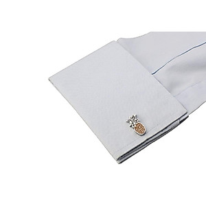 MRCUFF Pineapple Hawaii Chef Cook Pair Cufflinks in a Presentation Gift Box & Polishing Cloth