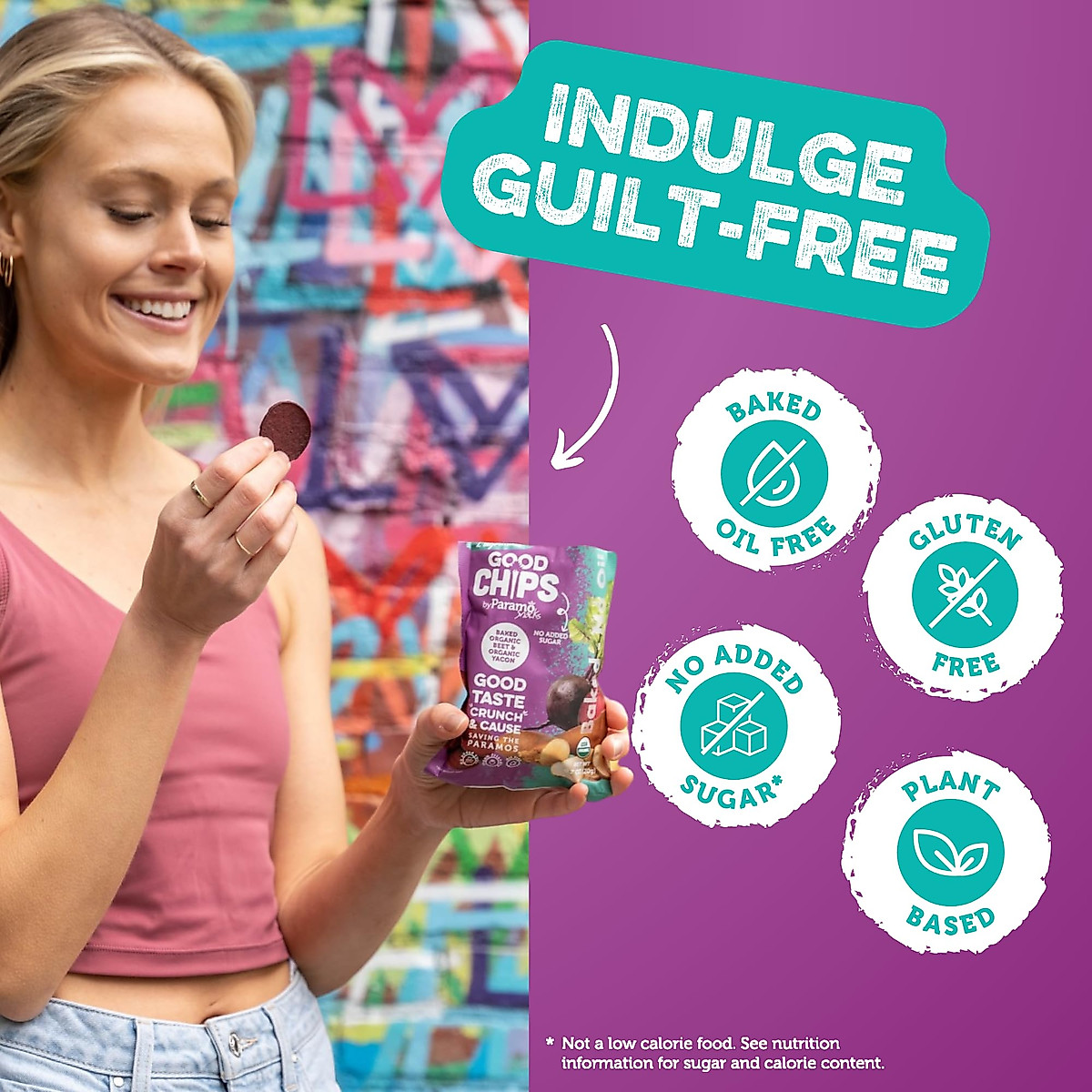 Good Chips Beet & Yacon - Crispy, Baked, No Oil, No Added Salt - Organic, High Fiber, Prebiotic Superfood - Healthy, Vegan Snack - 0.7 oz, Pack of 12