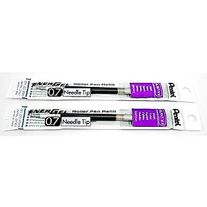 2 Pk Pentel LRN7-V EnerGel Refills, 0.7 mm Medium Needle Tip, Violet