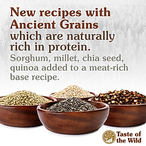 Taste of the Wild with Ancient Grains, Ancient Prairie Canine Recipe with Roasted Bison and Venison Dry Dog Food, Made with High Protein from Real Meat and Guaranteed Nutrients and Probiotics 14lb