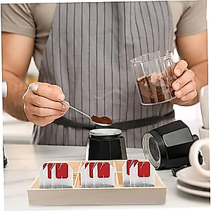 BESTOYARD organizer for tea bags tea bag organizer for counter teabags organizer tea bag holder organizer tea containers for tea bags tea storage coffee sugar bag dispenser wooden plate