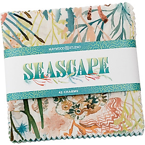 Seascape Charm Pack 42 5-inch Squares Maywood Studio, Assorted