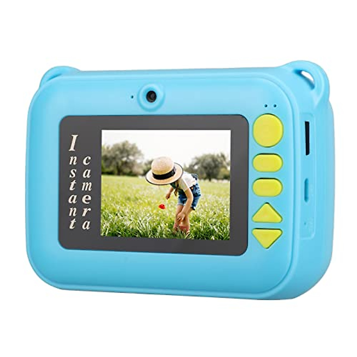 Digital Camera Colorful Kids Selfie Camera Outdoor Viewing for Girls (Blue)