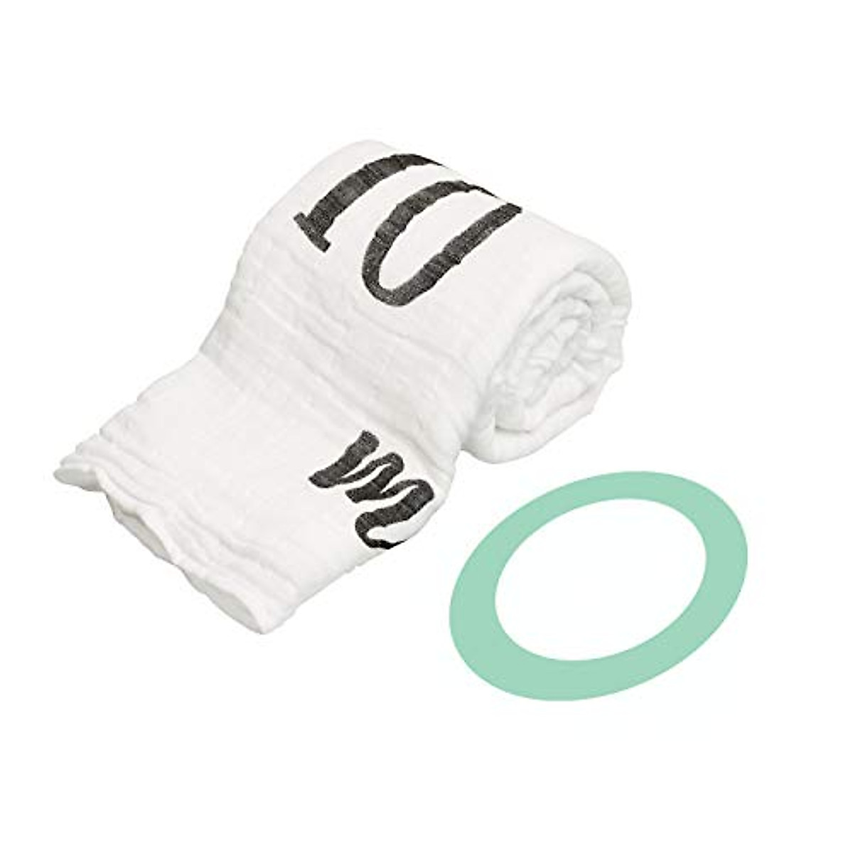 Little Pear Baby Milestone Marker Blanket, Gender-Neutral Baby Monthly Growth Chart, Baby Girl or Baby Boy Keepsake Blanket, Black & White