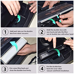 Neutop Replacement Ultra Performance Filters Side Brushes Compatible with Neato Botvac Connected Series D10 D9 D8 D3 D4 D5 D6 D7 and Botvac D Series D75 D80 D85 Robot Vacuums,10-Pack.