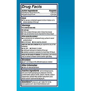 ALCON Systane Hydration Preservative-Free Lubricant Eye Drops, Transparent, 0.6 Fl Oz, 30 Count