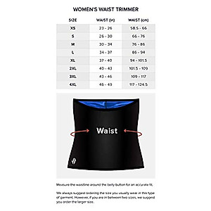 Sweat Shaper Waist Trimmer for Women, Waist Trainer Sauna Belt, Neoprene-Free Waist Cincher, Sauna Slimming Belt (Black, X-Large)