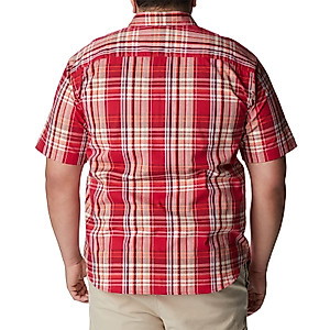 Columbia Men's Rapid Rivers II Short Sleeve Shirt, Mountain Red Multi Madras, Medium
