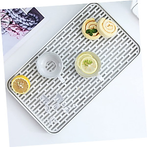 Zerodeko 1pc Drain Rack Coffee Table Tray Escurridor De para Fregadero Vegetable Tray Dish Rack Tray Appetizer Serving Platter Dish Dryer Rack Drying Mat Kitchen Tray Storage Tray