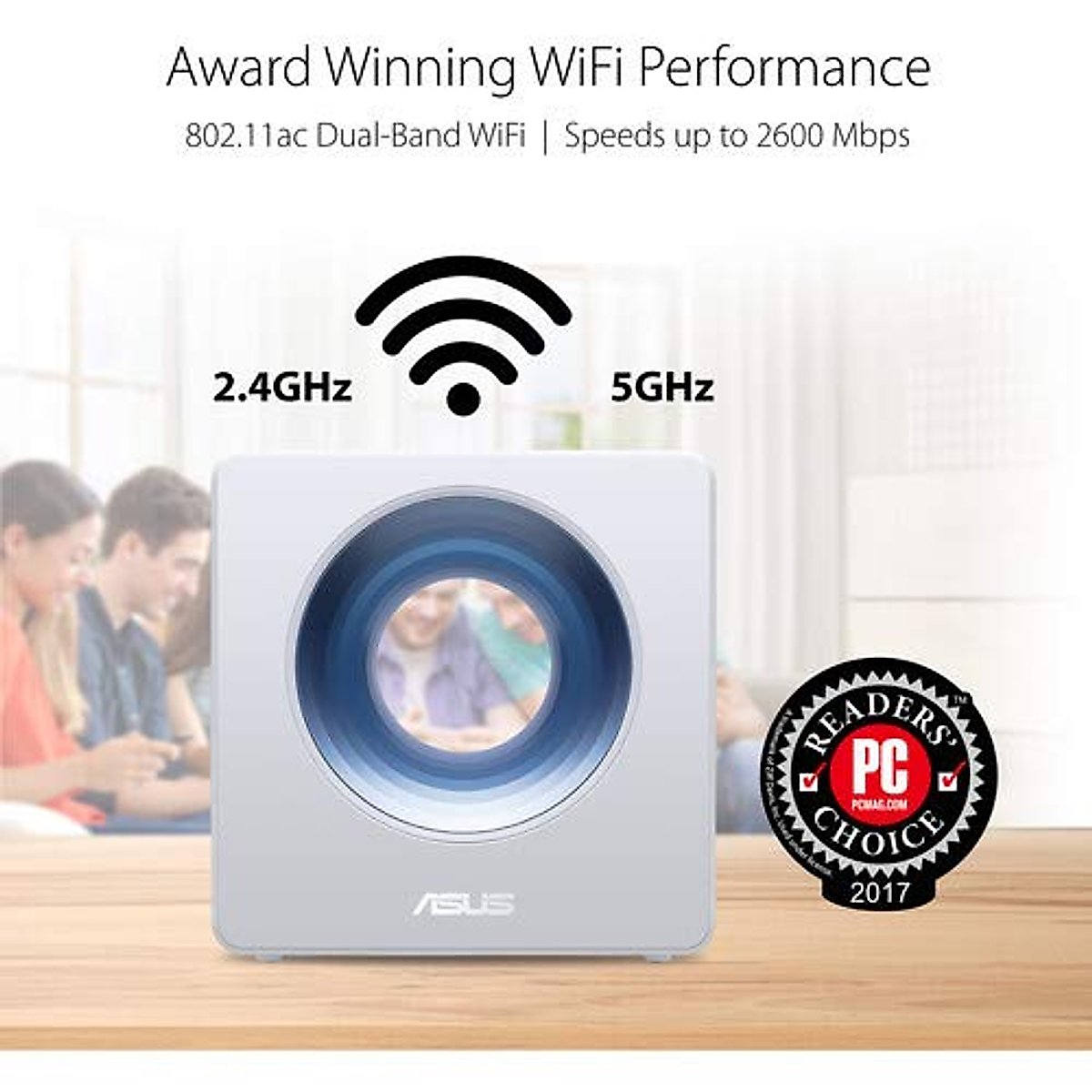Asus Blue Cave AC2600 Dual-Band Wireless Router for Smart Homes, Featuring Intel Wifi Technology and Aiprotection Network Security Powered by Trend Micro (Renewed)