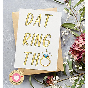 TRIDECOR Funny Engagement Card, Wedding Card, Bridal Shower Card - Folded 5"x7" with Envelope, Sticker to Seal - Sweet Card For Him, Her, Women, Men, Wife, Husband