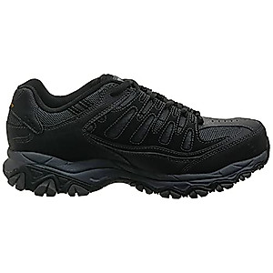 Skechers Men's Cankton Steel Toe, Black/Charcoal, 12