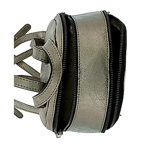 Pierre Cardin Bronze Leather Metallic Large Fashion Backpack for womens