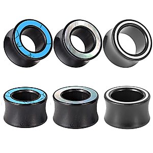 TBOSEN 6PCS Sets Sandalwood Gauges Wood Tunnels Wooden Ear Plugs Earrings Body Jewelry Stretching Tapers Expanders 0g-1" in 8mm-25mm(1/2")