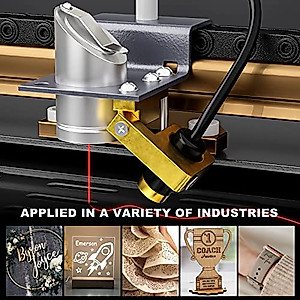 Monport 40w Lightburn with GCode License Key for Lightburn Software 40W Laser Engraver (8" X 12") CO2 Laser Engraver with Red Dot Guidance, 3 LED Monitor Display and Water Cooling System