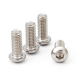 50 Pcs 1/4-20 x 1 Button Head Socket Cap Bolts Screws,304 Stainless Steel 18-8,Allen Socket Drive,Bright Finish,Fully Machine Thread (1/4-20 x 1 50pcs)