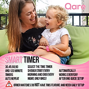 Premium Potty Training Watch & Charts Bundle - Only Watch with Multiple Alarms (16) to Fit Your Schedule & Easy to Use Smart Timer - Water Resistant - Princess Theme (Pink)