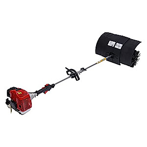 VPABES Handheld Power Sweeper, 2.3HP 52cc Motor Nylon Brush Broom Cleaning Machine for Driveway Lawn Garden