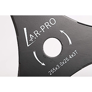 AR-PRO (2-Set 10" x 3T Steel Brush Blades – 2 Blades, 2 Washers and Adaptor Kit | for Cutter, Trimmer, Weed Eater | Made from Carbon Steel, Cuts Like Butter