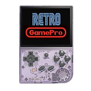 RG35XX Handheld Game Console with 5000 Games, 3.5inch IPS OCA Screen Linux System Chip Cortex-A9 Portable Handheld Nostalgic Arcade Retro Game Machine, 64g, 2100mAh (RG35XX Purple)