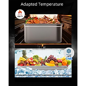 Takywep 6 Pack Hotel Pan with Lid 6" Deep Steam Table Pan Full Size Restaurant Pans Commercial, Anti-Jamming Hotel Pan Stainless Steel