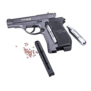 Crosman PFM16 CO2-Powered Full Metal BB Air Pistol, Silver