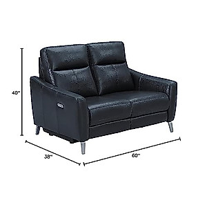 Coaster Home Furnishings Derek Upholstered Power Loveseat and Blue