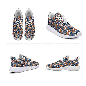 Hobart dfgrwe Camouflage Orange Star Baseball Women Flat Bottom Casual Shoes Light Sneakers