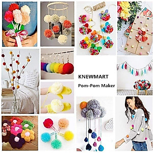 Pompom Maker, EFly 4 Pcs Different Sizes Pom-pom Maker Fluff Ball Weaver Needle Craft DIY Wool Knitting Craft Tool Set for Kids and Adult