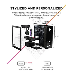 Omen 30L Gaming PC, NVIDIA GeForce RTX 3070, AMD Ryzen 7 5800X, HyperX 32 GB RAM, 1 TB SSD, Windows 10 Pro, Wi-Fi 6 & Bluetooth 5, Liquid Cooling, RGB Lighting (GT13-1170, 2021)