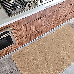 House, Home and More Skid-Resistant Carpet Indoor Area Rug Floor Mat - Pebble Beige - 2 Feet X 3 Feet