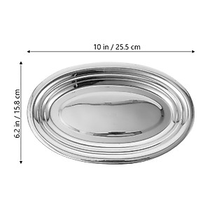 Luxshiny stainless steel fish steamer grill pans metal dinner plates fish steam plate stainless steel towel tray fruit tray camping plates Practical Pastry Plate steak child jewelry