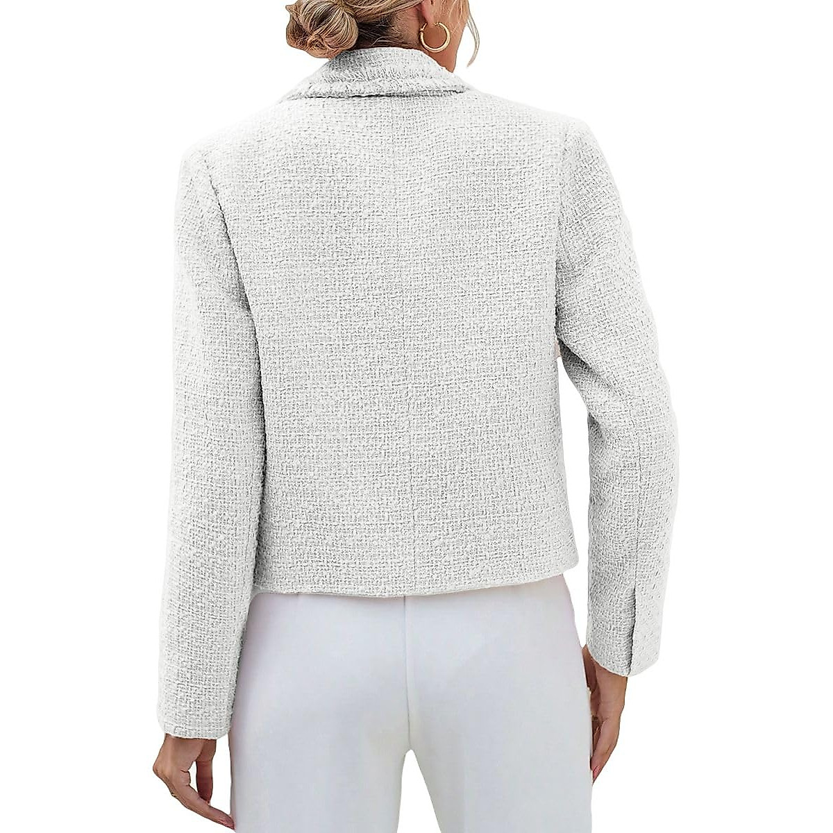 White Blazer Jackets for Women Old Money Aesthetic Sweater Clothes Off White Nude Blazers Jacket Chanel Zara Urban Revivo Clothing Cardigan Cute Ladies Outfits White 0M