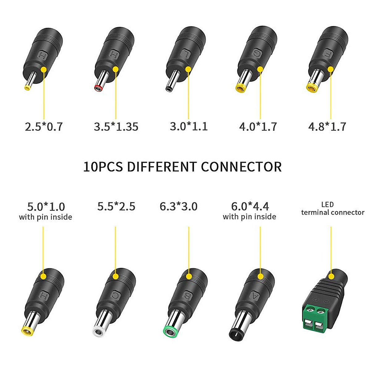 9V 2A 1.5A 0.5A AC Adapter Power Supply 18W 10 Tips UL Listed Charger for Routers LED Rights Tablets Speakers Webcams Transformer