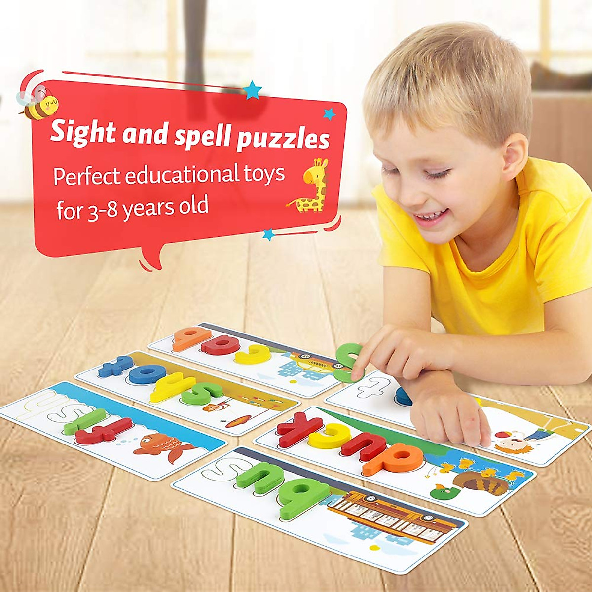 See & Spell Learning Educational Toys and Gift for 2 3 4 5 6 Years Old Boys and Girls