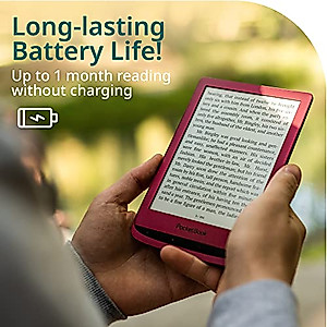 Pocketbook Touch Lux 5 | E-Book Reader | Glare-Free & Eye-Friendly E-Ink Technology | 6ʺ Touchscreen with HD Resolution | Wi-Fi | Adjustable SMARTlight | Micro-SD Slot | E-Reader in Ink Black